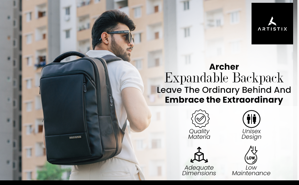 Archer – An Expandable Laptop Backpack – Artistix